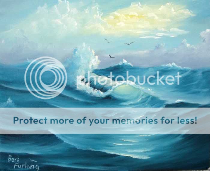 Turquoise Sea seascape oil painting Painting by Barbara Furlong ...